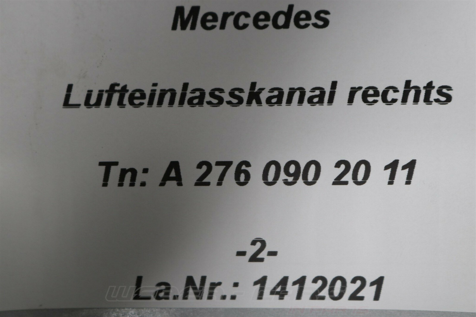 A2760902011 Aspiración Aire Canal Tubo Mercedes W292 Gle 43 AMG M276 | eBay