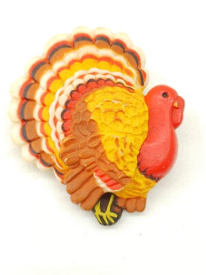 Vintage Hallmark Cards Tom Turkey Lapel Pin Thanksgiving Fall Autumn | eBay