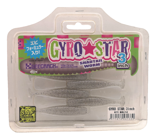 GEECRACK Gyro Star Soft Lures 7.5 cm - 8 pcs - Col. 273 - Shadtail Worm ...