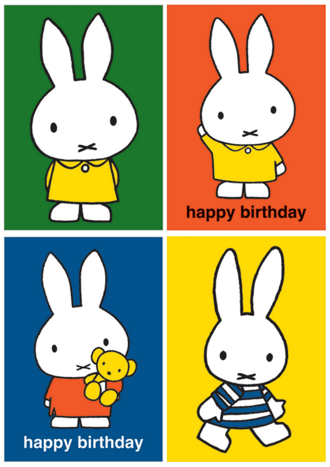 New Dick Bruna's Miffy Rabbit Cute Kwaii Retro Greeting Card Birthday ...