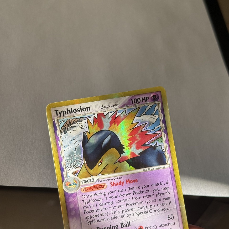 Pokémon TCG Typhlosion Delta Species Holo Rare Card 12/101 EX Dragon ...