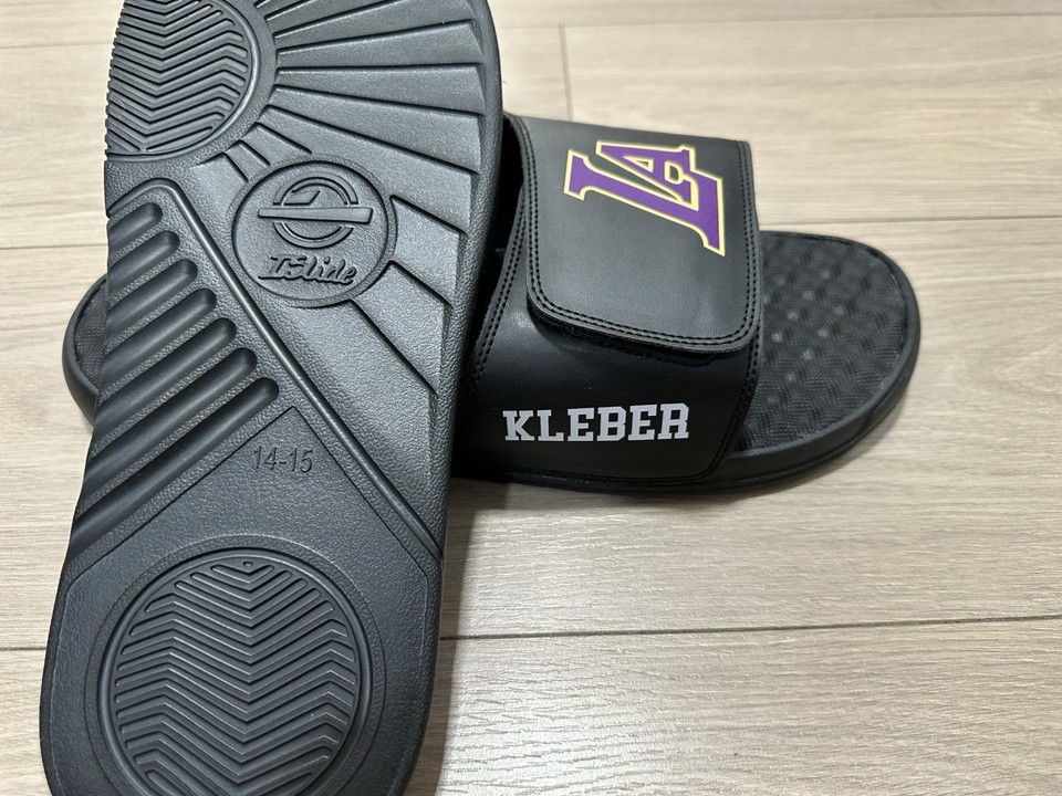 lakers team issued Maxi Kleber Locker Room Slide sandals Shoes Slippers ...