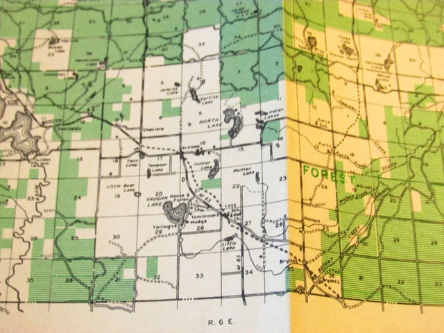 Vintage 1955 Alcona County Michigan Department of Conservation Map | eBay
