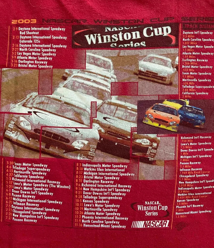 Vintage Authentic NASCAR 2003 Winston Cup Series Sche… - Gem