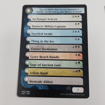 Deck Insert Checklist #CH2 Shadows Over Innistrad MTG Magic The ...
