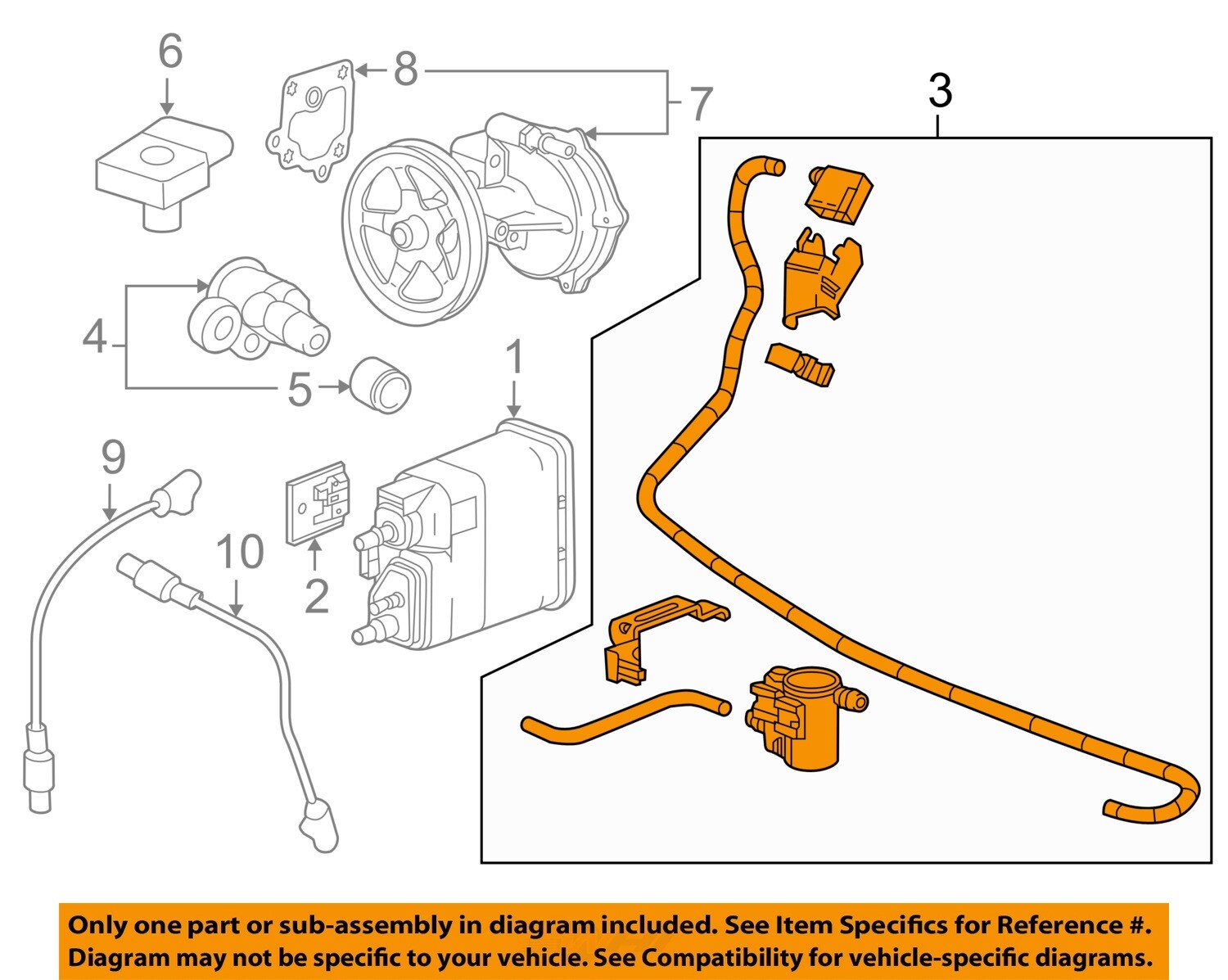 2014-2016 SILVERADO SIERRA 4.3 5.3C 6.2 EVAP CANISTER PURGE SOLENOID GM ...