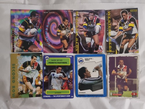 Mark Geyer - Rugby League Cards Batch x8 - Scanlens, Stimorol, Dynamic ...