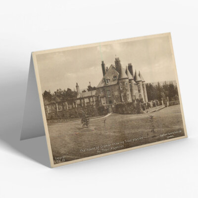 GREETING CARD - Vintage Scotland - The House of Cromar showing Trees ...