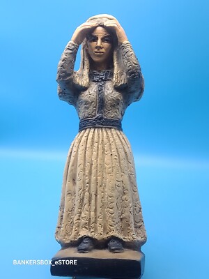 Vintage Rare Jewish Woman Praying Chalkware Statue 1950's Esco Prod. 13 ...