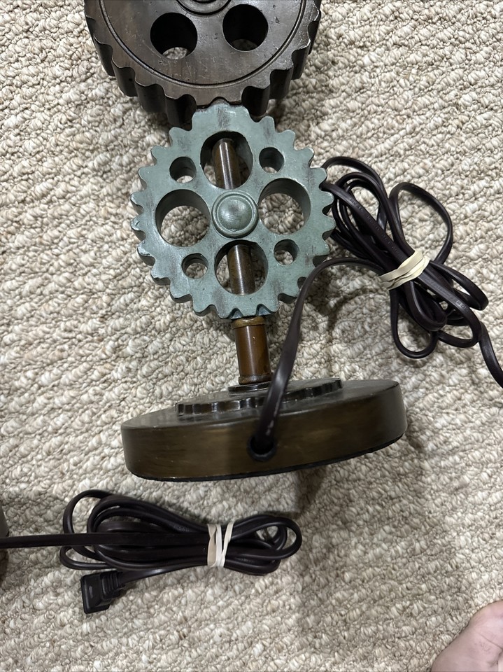 Industrial Large Table Lamps Rustic Gear Mechanical Spare Parts Set | eBay