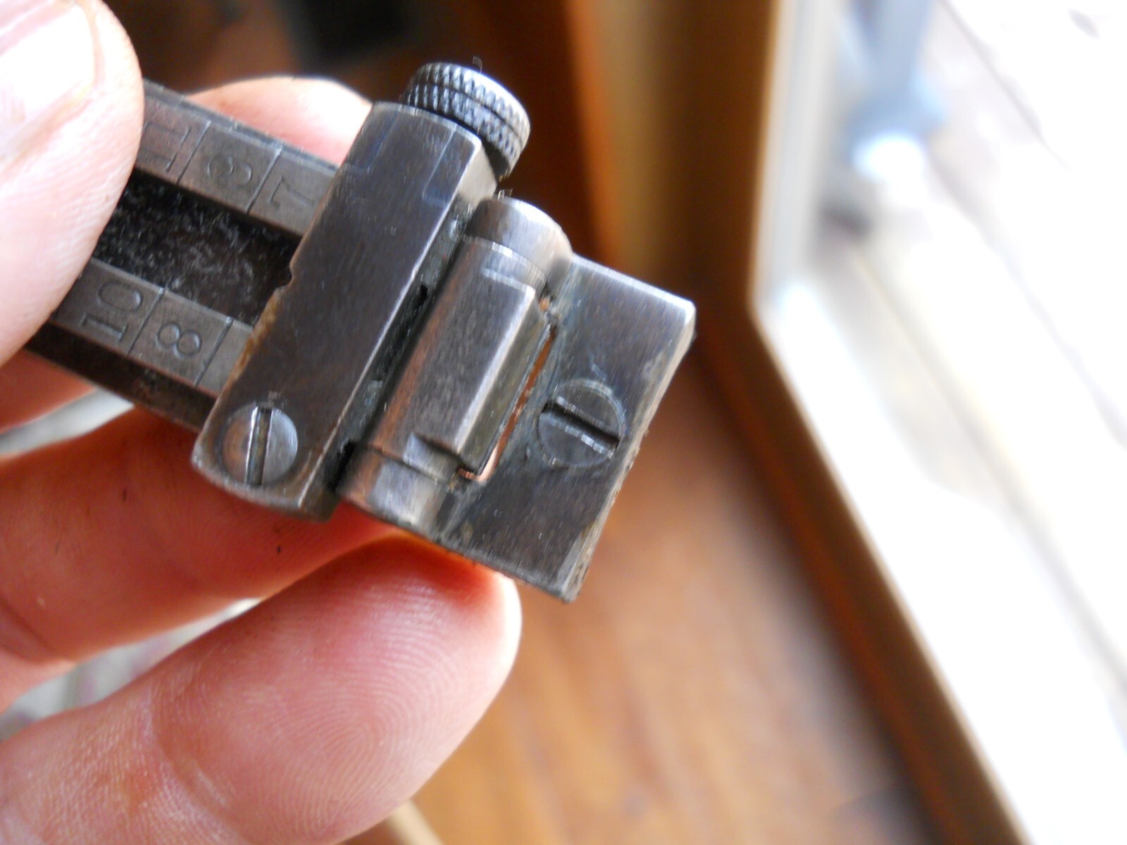 Krag jorgensen model 1892 rifle complete rearsight rear sight w base ...