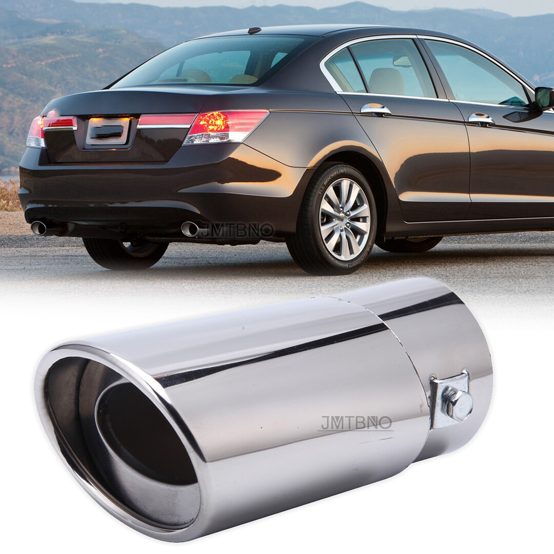 Car Exhaust Pipe Tip Rear Tail Muffler Stainless Steel Chrome For Honda ...