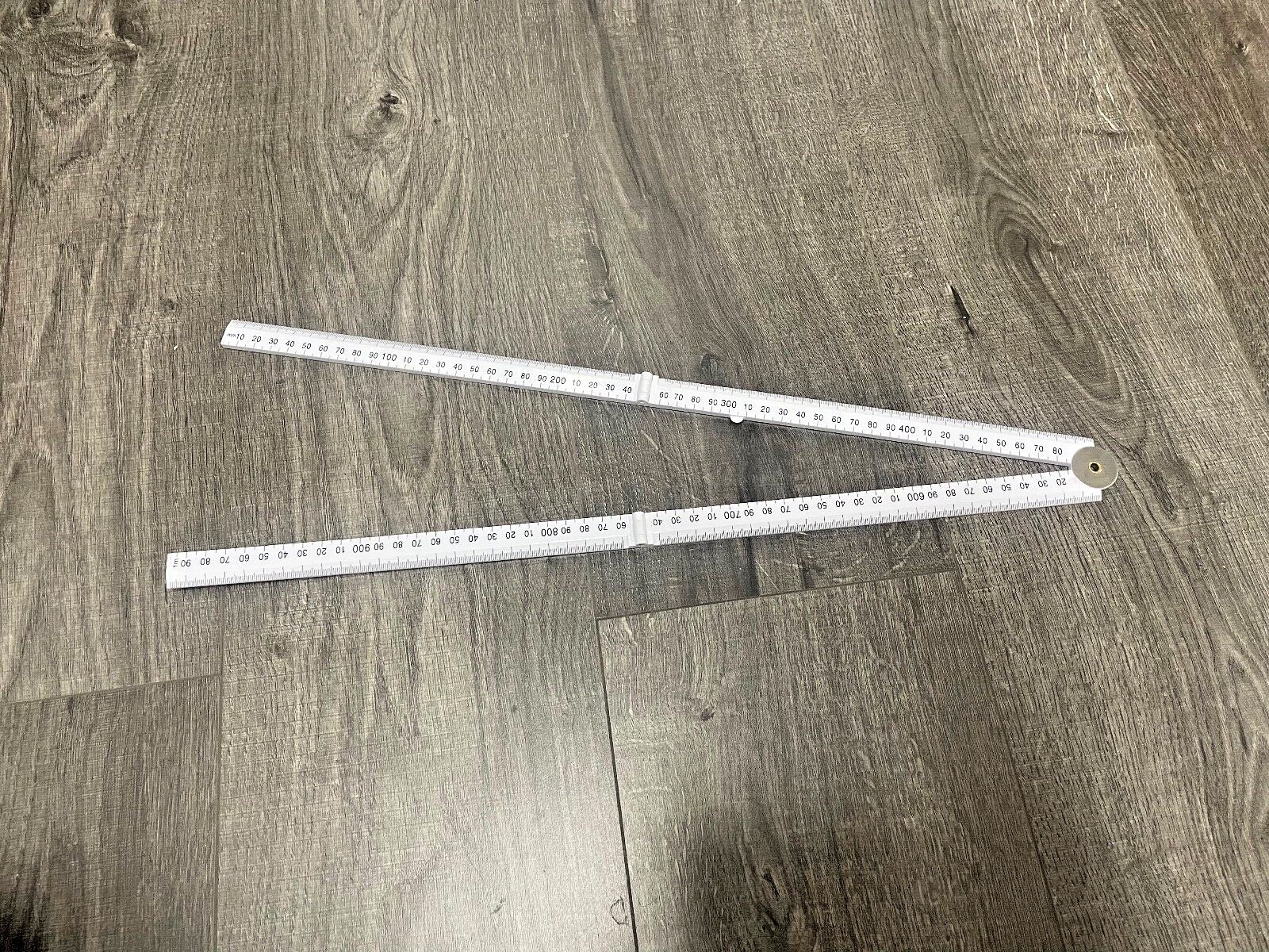 1M Meter Metric Folding Ruler Plastic Folding Rule Bevelled Edge ...