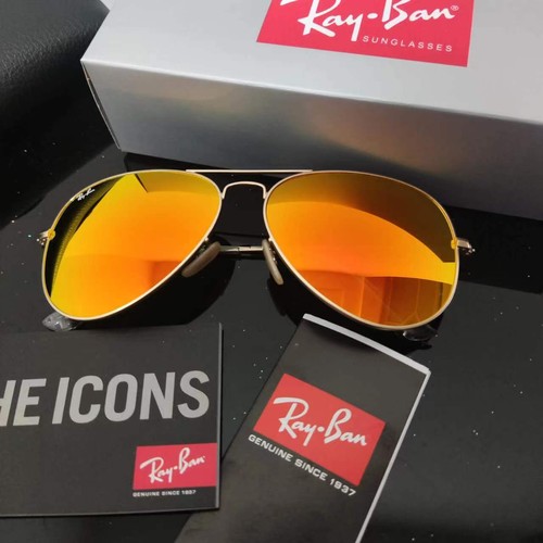 RAY-BAN RB3026, aviator sunglasses , Gold Frame,62mm large Red Lens | eBay