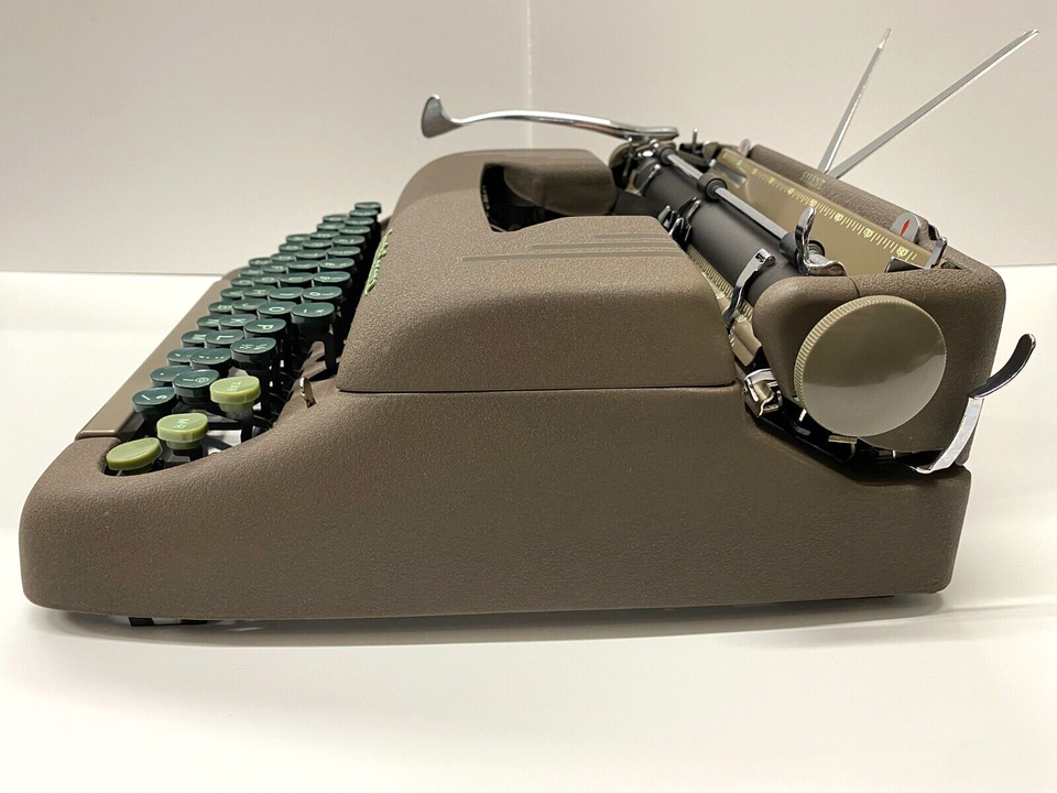 VERTICAL SCRIPT CURSIVE Smith Corona Silent 5S Portable Typewriter 1952 ...