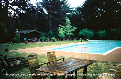 The Beatles George Harrison The Swimming Pool Area at Friar Park 12X8 ...