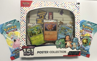Pokémon 151 Poster Collection Box & Journey Together Sleeved Booster ...