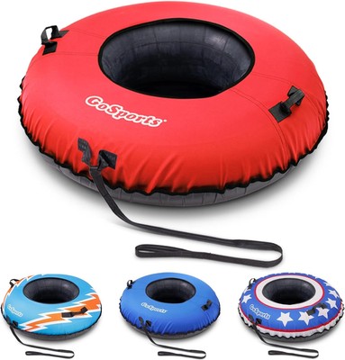 GoSports 44" HD Winter Snow Tube Canvas Cover Commercial Grade Sled Red ...