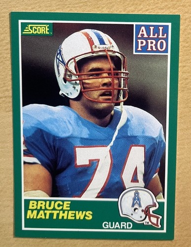 Bruce Matthews 1989 Score Rookie All-Pro Card #286, MINT | eBay