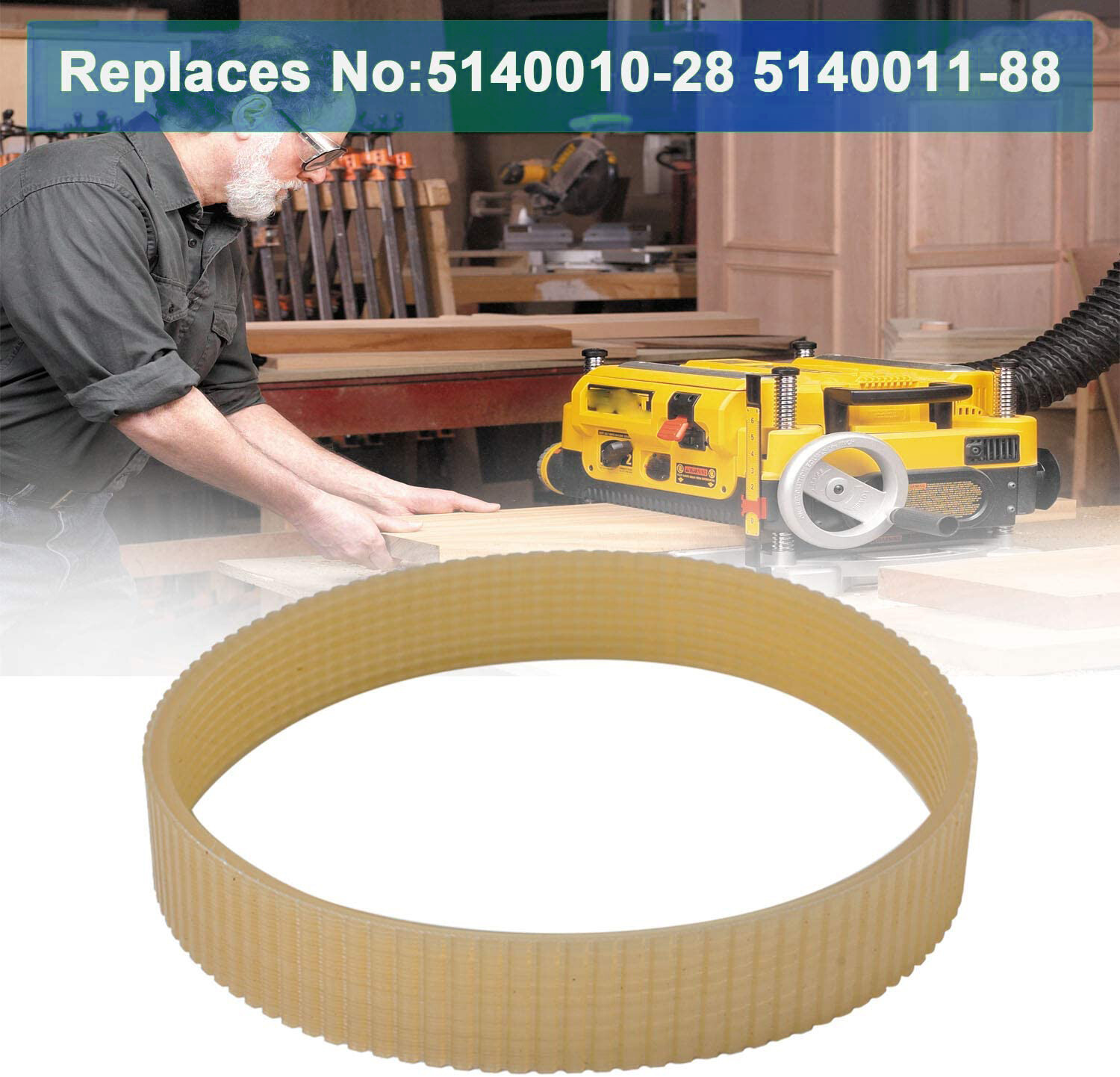 2 Pcs Replacement Planer Drive Belt 5140010-28 for DeWalt DW735 DW735X ...