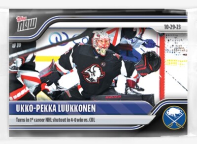 Ukko-Pekka Luukkonen 2023-24 NHL TOPPS NOW Sticker 20 1st Career ...