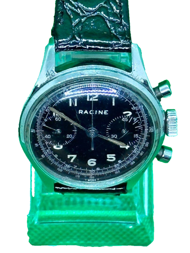 Gallet RACINE Chronograph Cal.149 2 Register Landeron 1960s 35mm SS ...