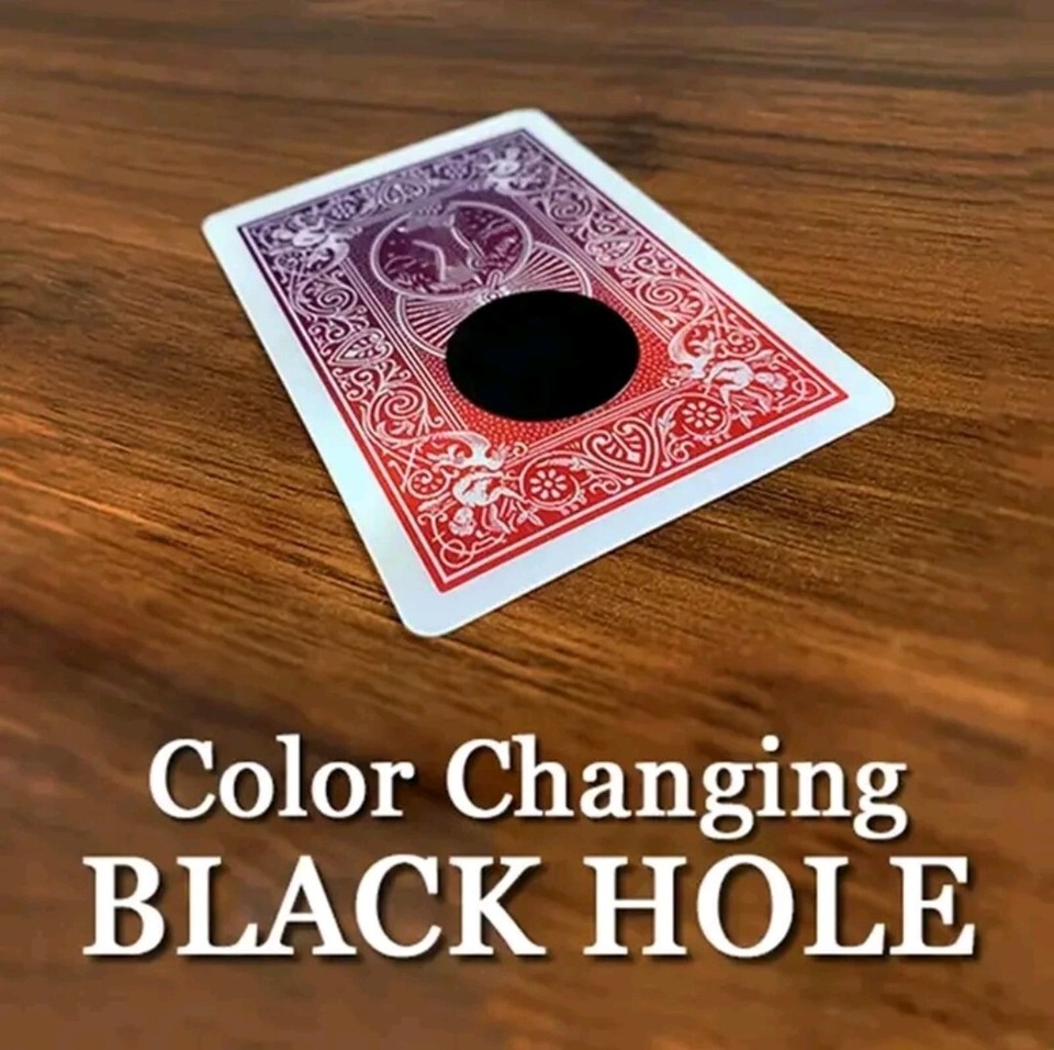 Magic Trick Color Changing Card With Vanishing Black Hole Close Up ...