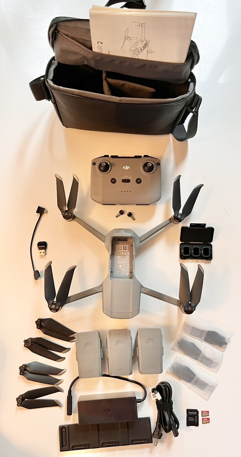 DJI Mavic Air 2 Fly More Combo - Gray Bundle w/ 2 Micro SD Cards ...
