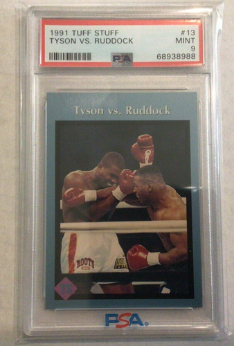 1991 tuff stuff Mike Tyson / Ruddock RC - RARE PSA 9 Mint Highest grade ...