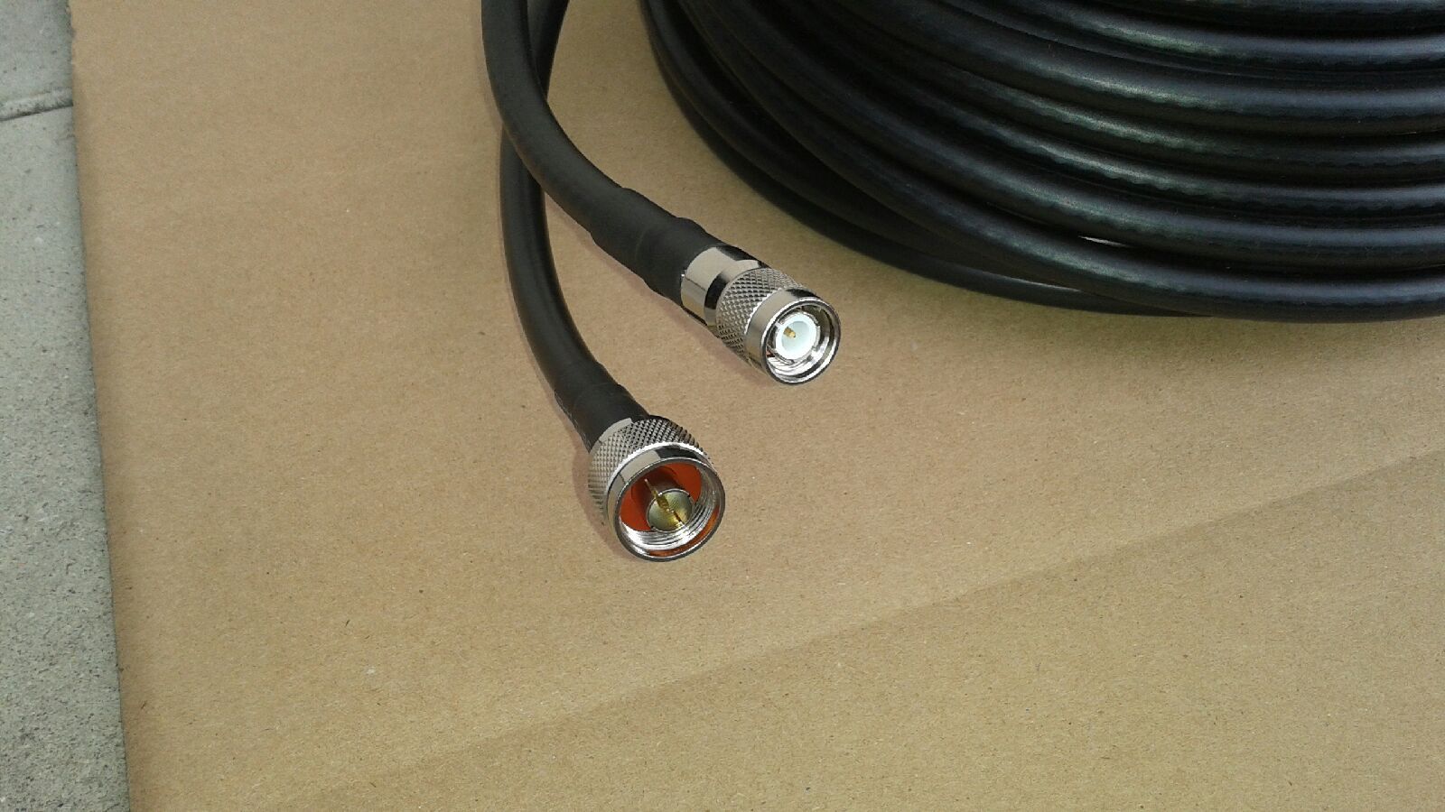 US MADE 100 ft LMR-400 (CNT-400) 50 Ohm Coaxial Cable TNC male to N ...