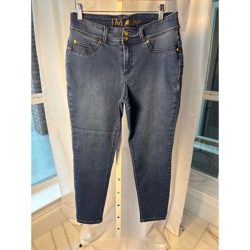 IMAN Denim Slim Leg Comfort Stretch Jeans Dark Wash Women's Size 10P | eBay