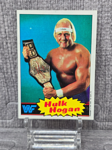 RARE 1985 TOPPS SPORTS WWF WWE HULK HOGAN ROOKIE RC CARD #16 BLUE RIP ...