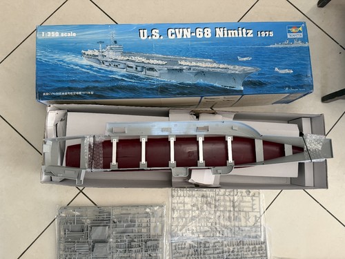 2004 Trumpeter Model Kit U.S. CVN-68 Nimitz 1975 1:350 Scale COMPLETE ...