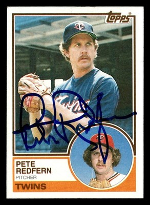 1983 Topps Pete Redfern #559 Autographed Signed Auto Minnesota Twins | eBay