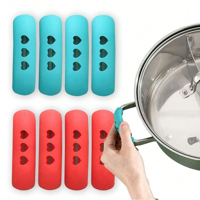 2pcs Anti-Scalding Silicone Pot Handle Covers - Heat Insulation for ...