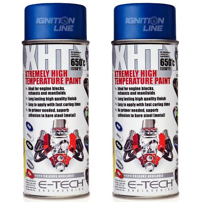 2 x E-Tech XHT VHT Exhaust Extremely High Temperature Spray Paint ...