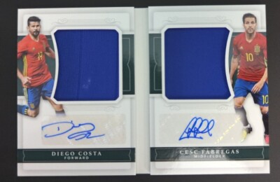 Diego Costa & Cesc Fabregas 2018 National Treasures Dual Jersey Auto ...