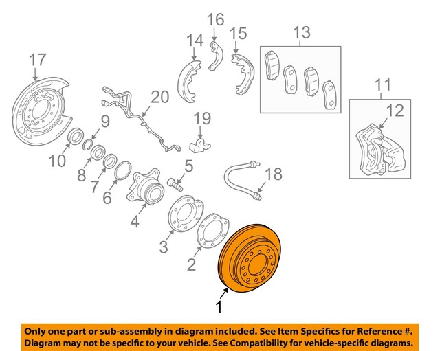 Genuine OEM Rear Disc Brake Rotor for Toyota 4243160311 for sale online ...