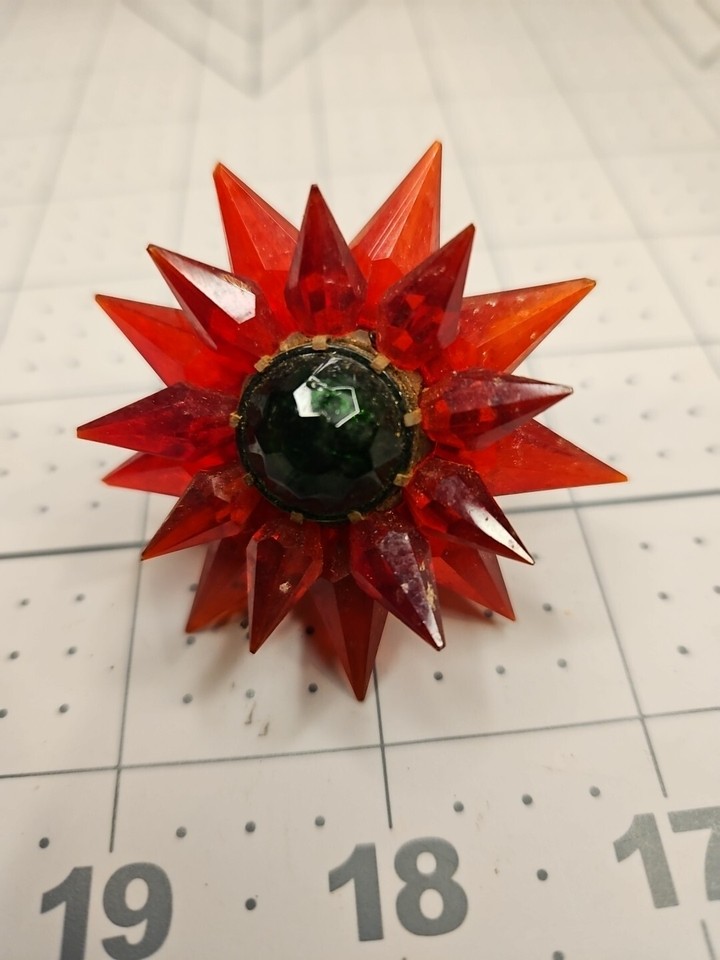 Vintage 1930s Matchless Star Double Star Light Bulb Red With Green ...