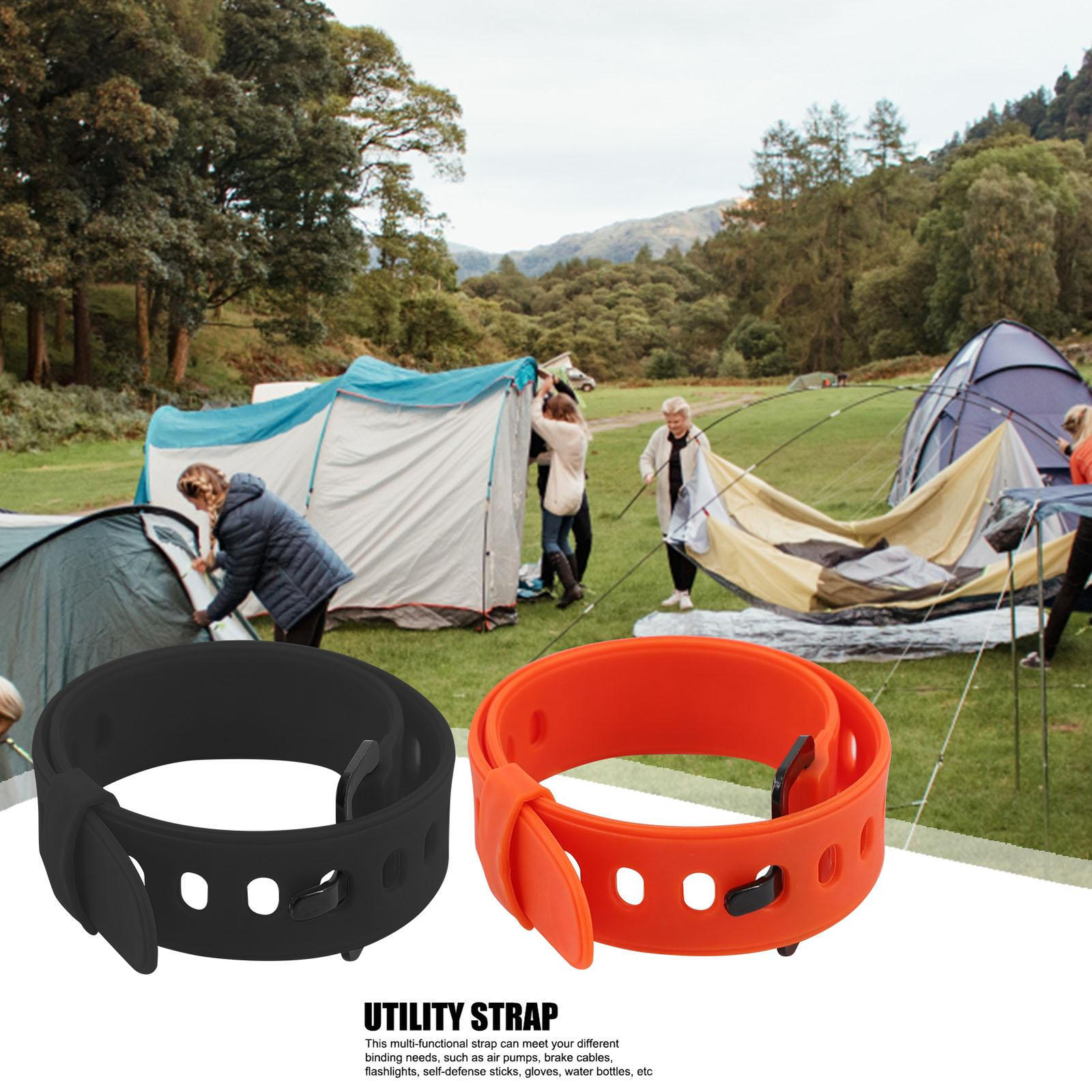 Utility Strap with Clip Rubber Cargo Strap Industrial Clutch Tension Straps | eBay