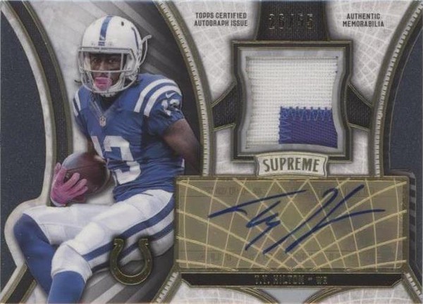 2015 Topps Supreme - Supreme Autographed Patches #SAP-TH T.Y. Hilton ...