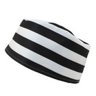 Prisoner Hat Jail Inmate Striped Black & White Jailbird Costume Cap | eBay