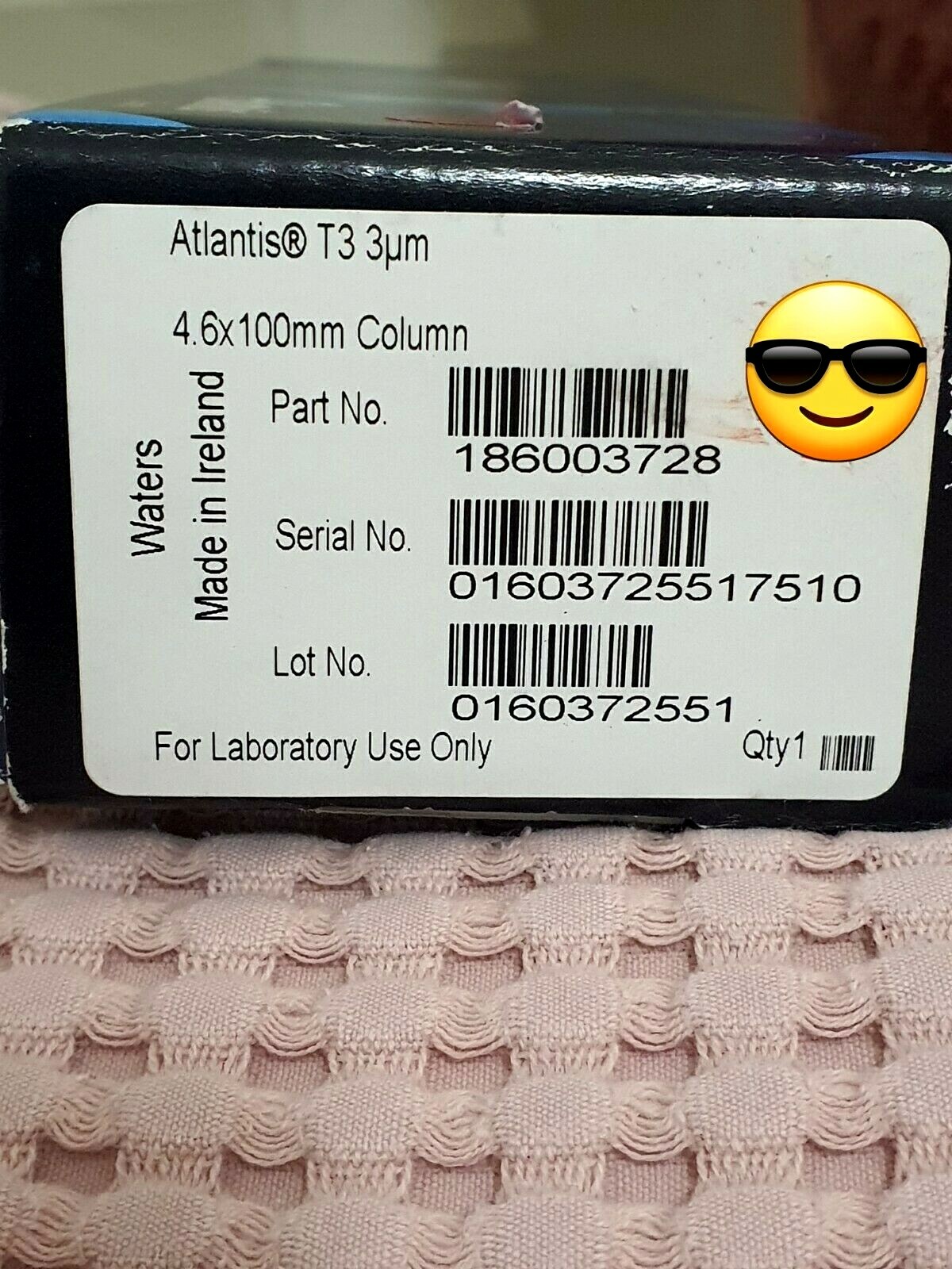 item No: 186003728 HPLC Column Atlantis T3 C18 100 mm 4.6 mm 3 µm 100A ...