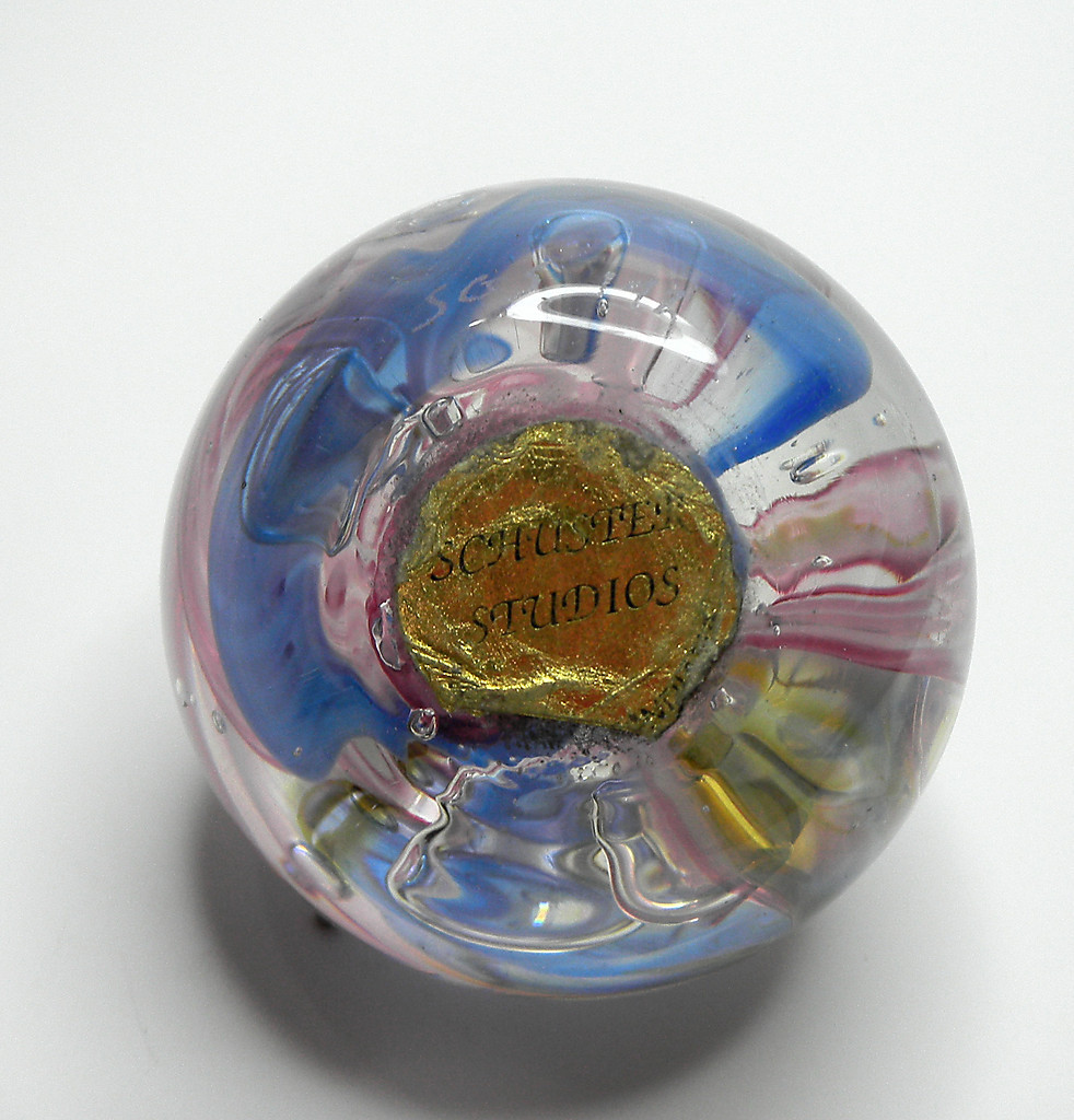 Ron Schuster Studio paperweight Signed SGS 172 w/ Schuster sticker | eBay