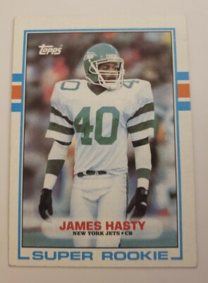1989 Topps #224 James Hasty Super Rookie RC New York Jets Football ...