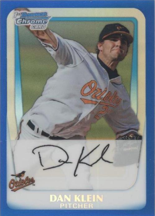 2011 Bowman - Chrome Prospects Dan Klein #BCP67 Blue Refractor /250 (RC ...