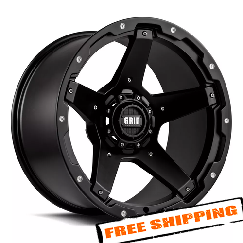 Grid Wheels GD0420090880B124 20x9 -12 8x180 124.20 GD04 Matte Black ...