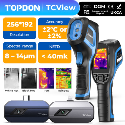 TOPDON 256x192 IR High Resolution Thermal Imaging Camera TC001 TC002 ...