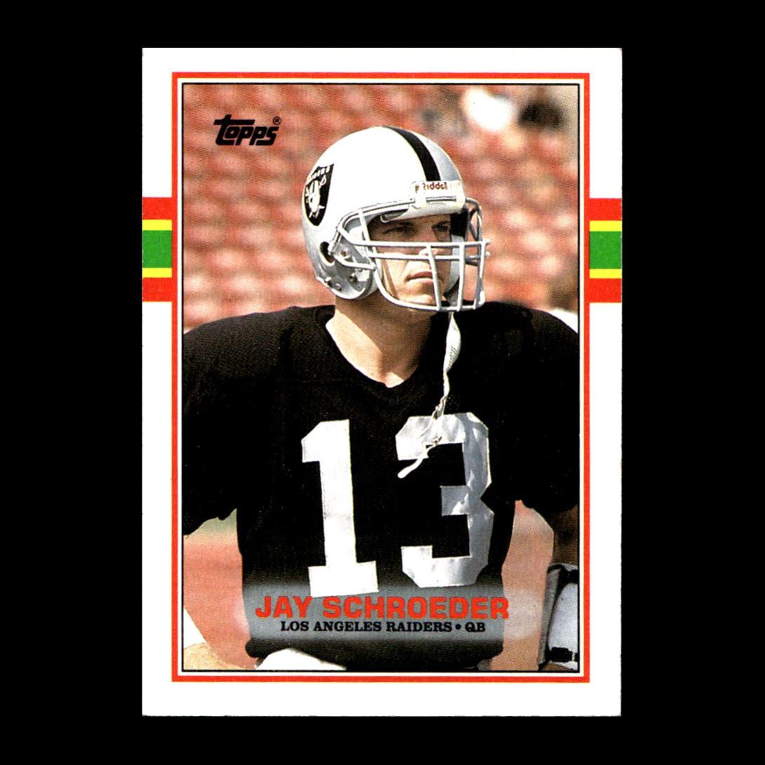 Jay Schroeder 1989 Topps Los Angeles Raiders #266 Nice Vintage Set! | eBay