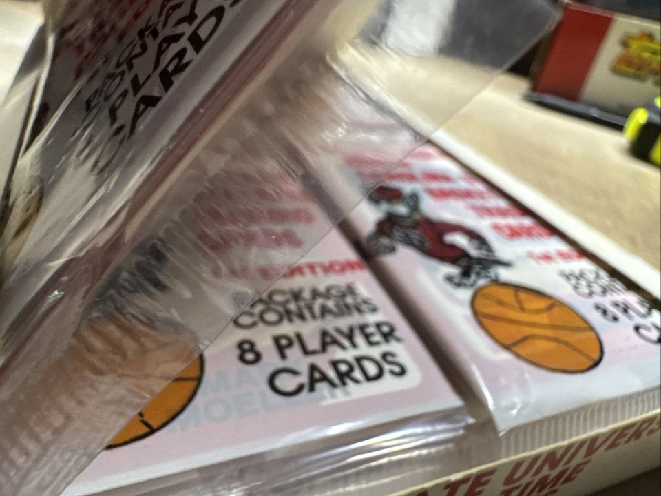 VTG MINT Box Sealed Packs NC State Wolfpack Card Coca-Cola Jim Valvano ...